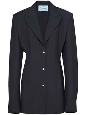 Prada Single-breasted Mohair Shirt Jacket