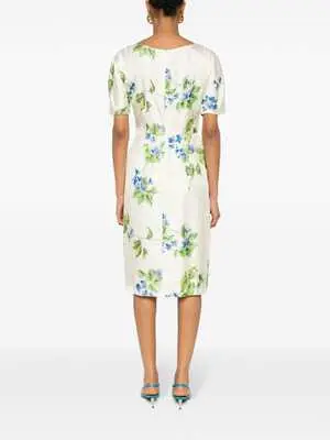 Prada Floral Print Twill Dress - Talco