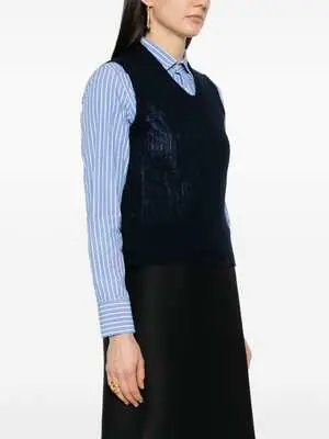 Prada Cashmere Knit Vest - Bleu