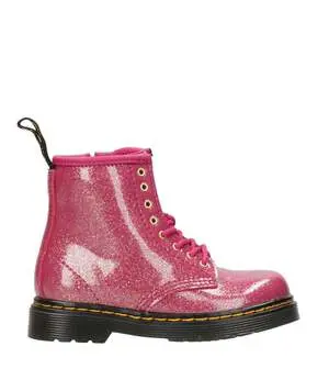 Dr. Martens Leather Boots With Glitter Detail - Fuchsia