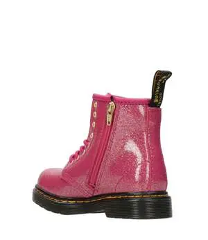 Dr. Martens Leather Boots With Glitter Detail - Fuchsia