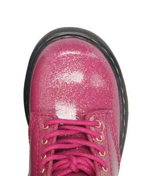 Dr. Martens Leather Boots With Glitter Detail - Fuchsia