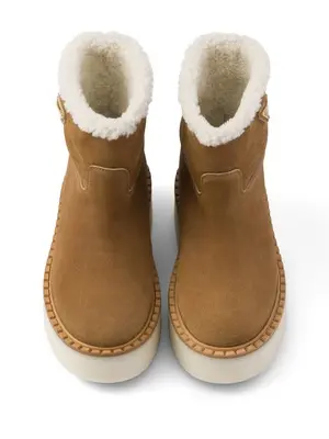 Prada Suede Flatform Booties