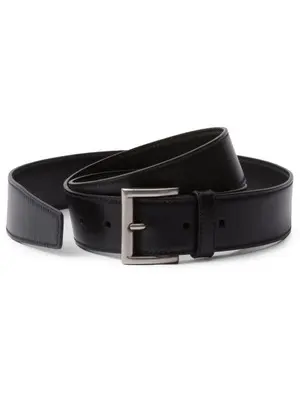 Prada Buckled Leather Belt - Nero