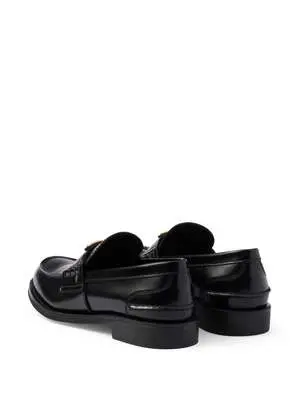 Prada Brushed Leather Loafers - Nero
