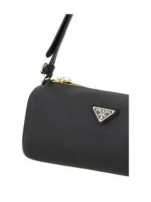 Prada Triangle Logo Shoulder Bag - Nero