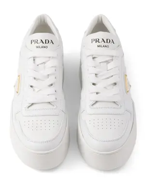 Prada Downtown Bold Leather Sneakers