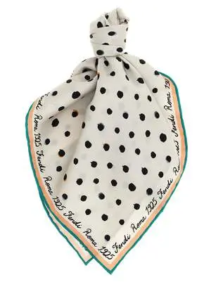 Fendi Scarf - White/black