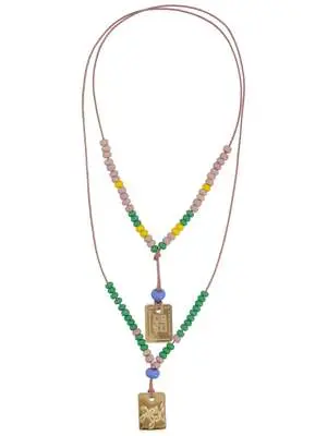 Dsquared2 Necklace With Logo Plaques - Multicolour