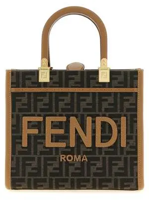 Fendi Sunshine Small Shopping Bag - Brown