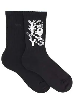 Y3 Logo Socks - Black