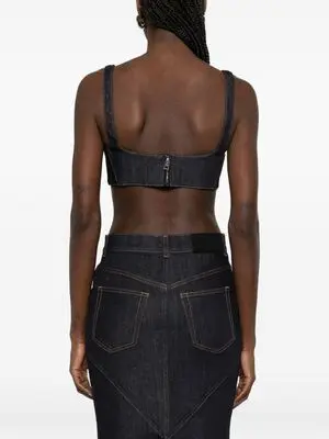 Givenchy Denim Cotton Bra Top - Blue