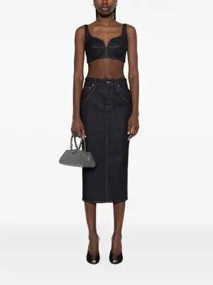 Givenchy Denim Cotton Bra Top - Blue