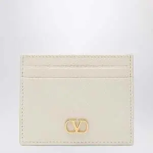 Valentino Garavani Ivory Vlogo Signature Card Holder - White