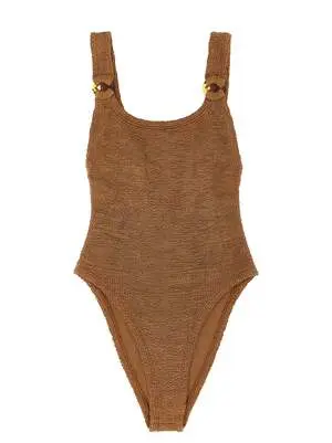 Hunza G Domino One-piece Swimsuit - Beige