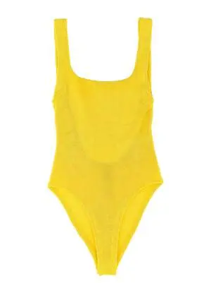 Hunza G Square Neck One-piece Swimsuit - Yellow