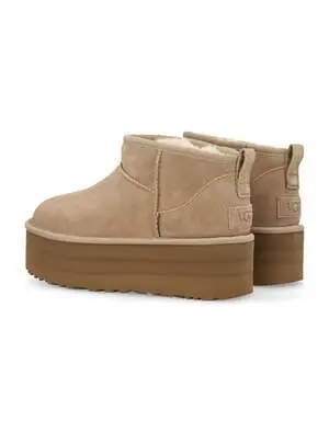 UGG Classic Ultra Mini Platform Flats - Sand