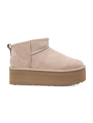 UGG Classic Ultra Mini Platform Flats - Sand