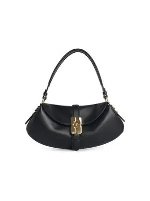 GANNI Leather Bag With Flap Closure