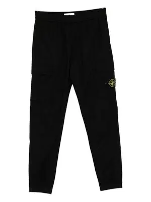 Stone Island Black Wash Bottoms For Men