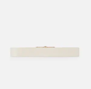 Elisabetta Franchi Leather Belt - Ivory