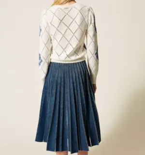 Twin-set Long Pleated Skirt