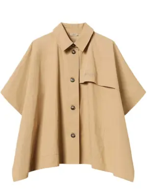 Twin-set Cotton Gabardine Poncho Trench
