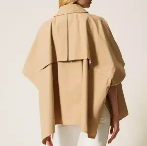 Twin-set Cotton Gabardine Poncho Trench