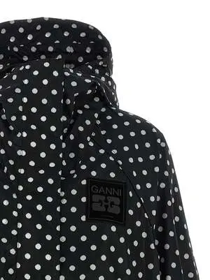 GANNI Polka Dot Anorak - White/black