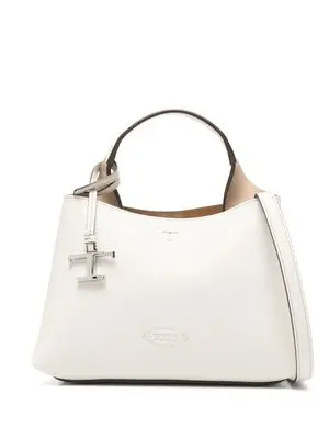 TOD'S Leather Micro Tote Bag - White