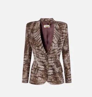 Elisabetta Franchi Alligator Print Jacket
