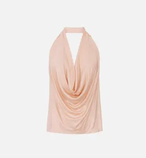 Elisabetta Franchi Jersey Halterneck Top