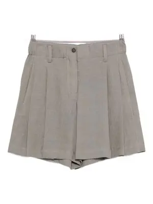 Brunello Cucinelli Linen Pleated Shorts