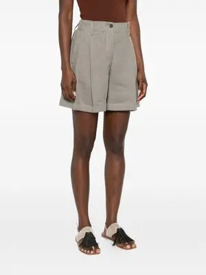Brunello Cucinelli Linen Pleated Shorts