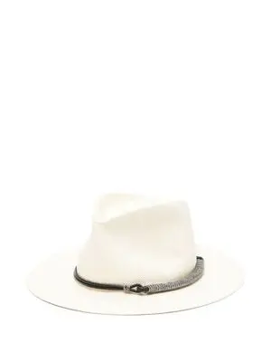 Brunello Cucinelli Fedora Hat - White