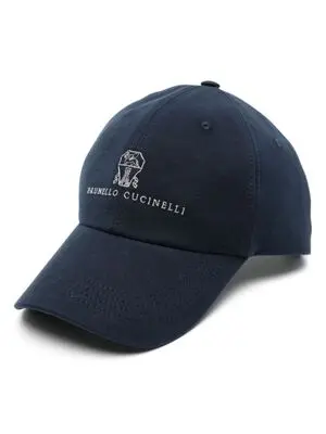 Brunello Cucinelli Logo Baseball Cap - Blue