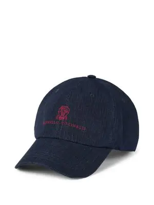 Brunello Cucinelli Logo Baseball Cap - Blue