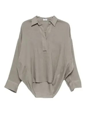 Brunello Cucinelli Linen V-neck Shirt