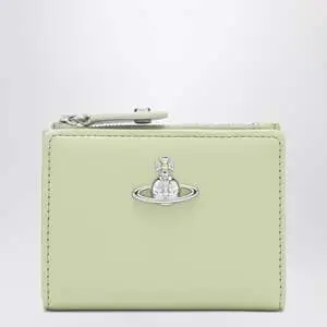 VIVIENNE WESTWOOD Wallet With Orb Logo In Pastel - Green