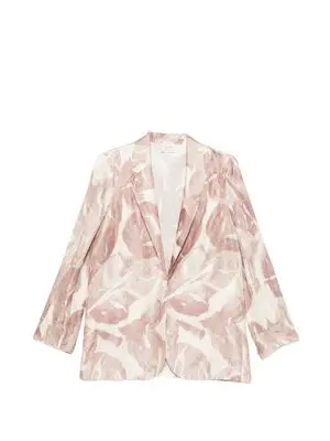 ALYSI Printed Single-breasted Jacket - Powder