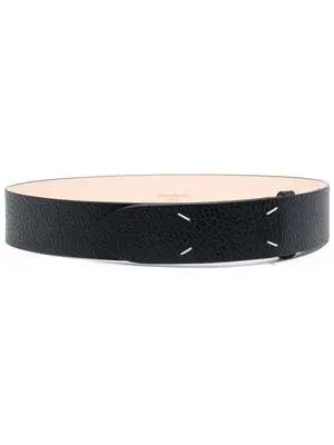 MAISON MARGIELA Grained Leather Belt - Black