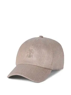 Brunello Cucinelli Linen Baseball Cap - Pink
