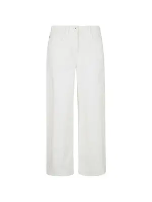 Brunello Cucinelli Cotton Wide Leg Trousers