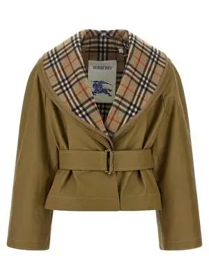 Burberry Button Detailed Jackets For Women