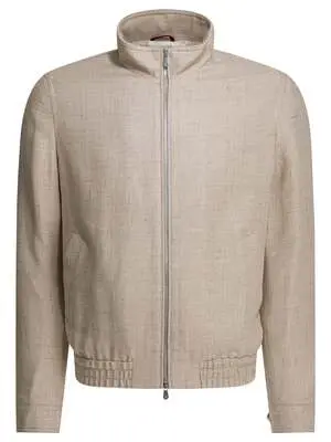 Brunello Cucinelli Silk, Linen, And Wool Hopsack Jacket