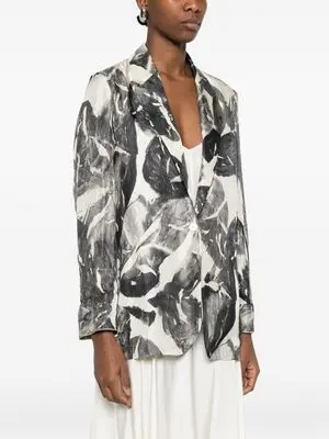 ALYSI Printed Single Breasted Jacket