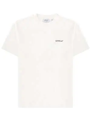 Off White T-shirt With Logo - White