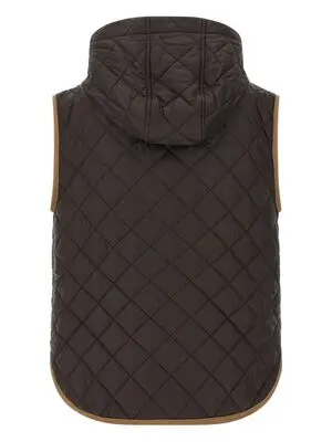 Brunello Cucinelli Quilted Nylon Down Vest - Brown