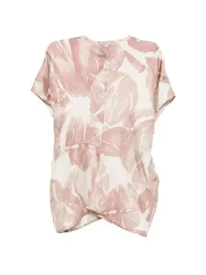 ALYSI Printed Silk Blouse