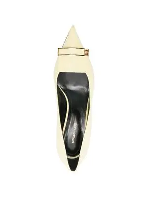 SERGIO ROSSI Leather Pumps - Yellow